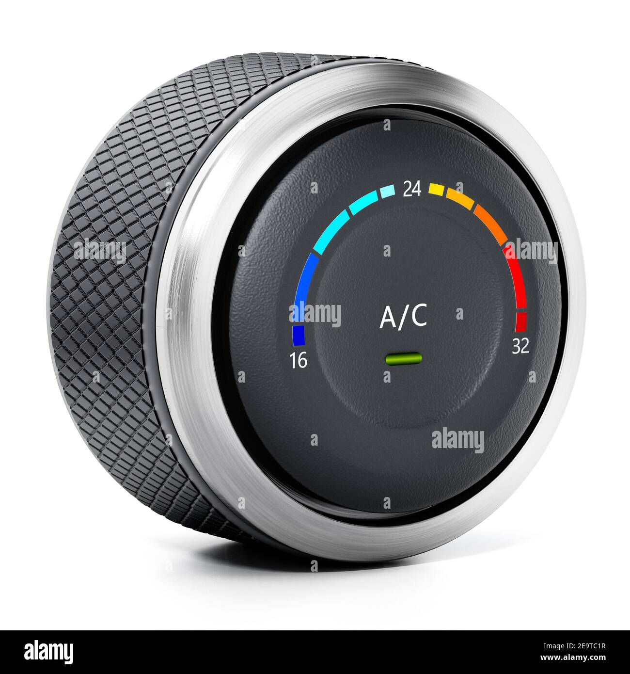 AC button of a modern car isolated on white background. 3D illustration ...