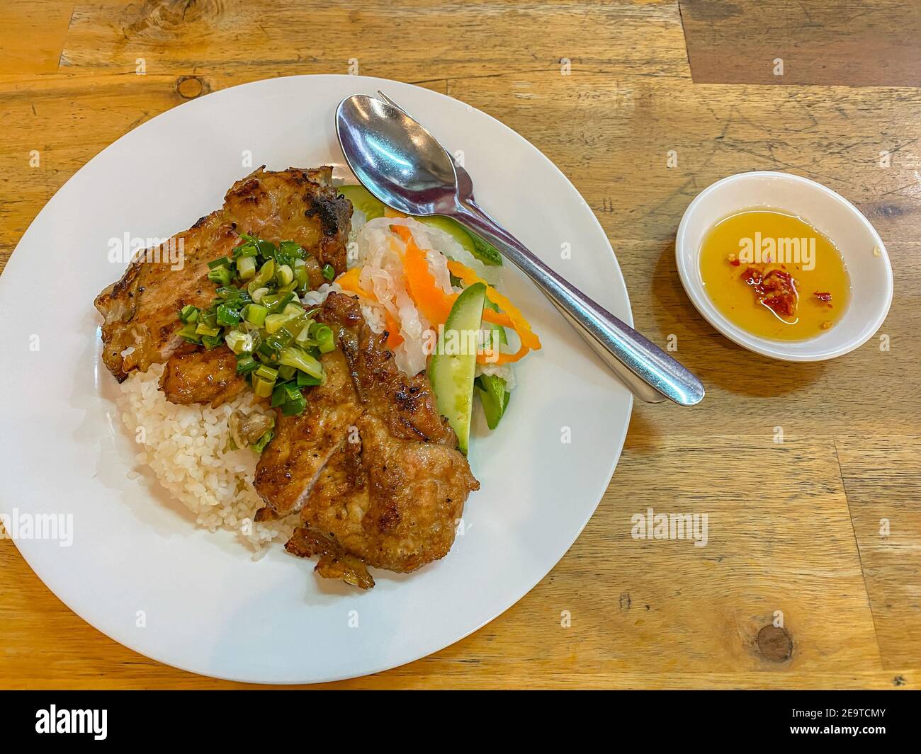 Com Tam broken rice - famous food in Vietnam. High quality photo Stock ...