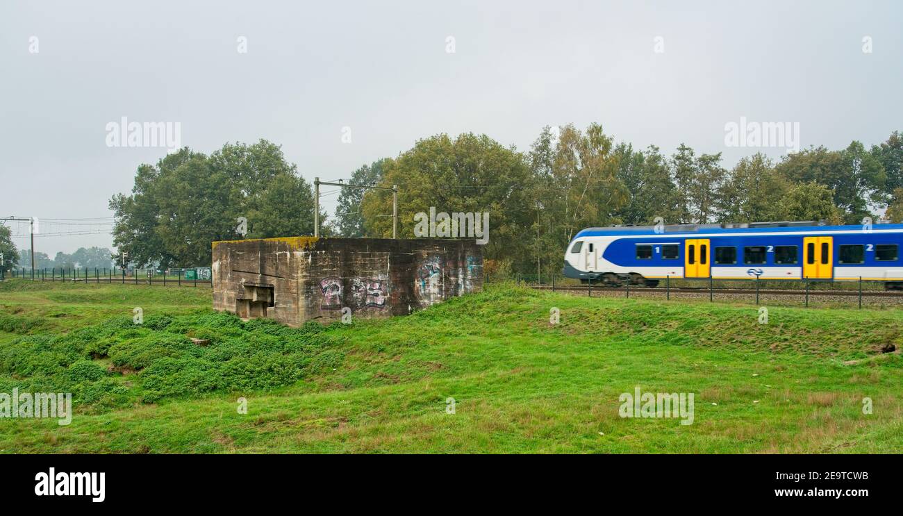 Veenendaal Netherlands - 23 September 2020 - Train passing old World ...