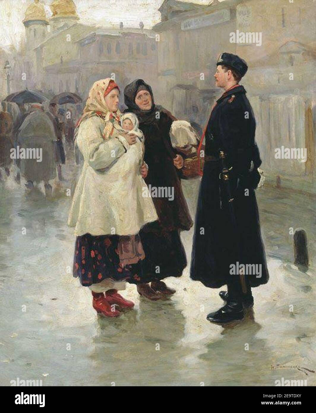 Mykola Pymonenko. Meeting Stock Photo - Alamy