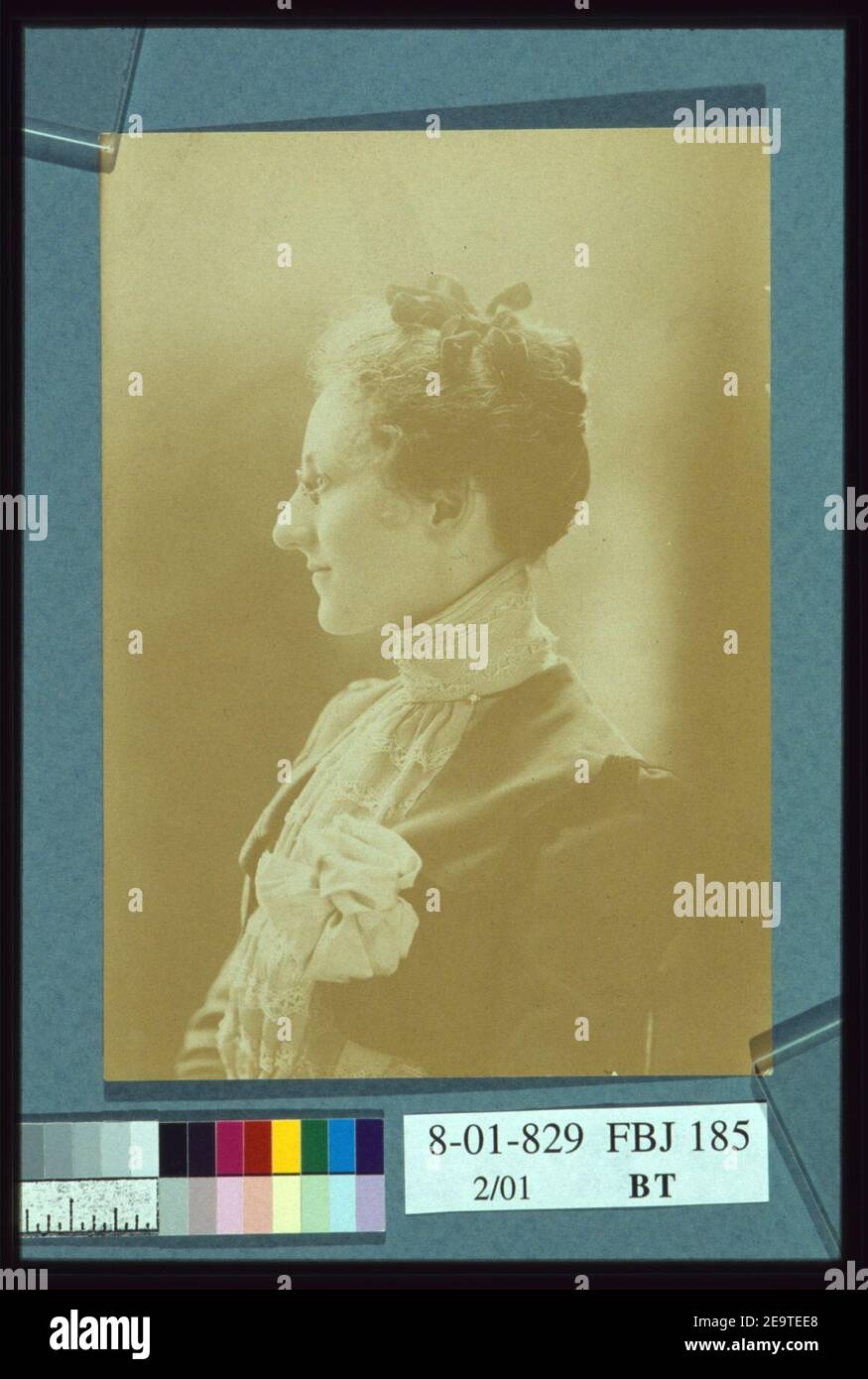 Myra Albert Wiggins, half-length profile portrait, facing left Stock ...