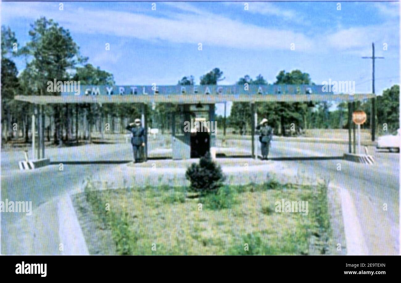 Myrtle Beach Air Force Base - Main Gate 1956 Stock Photo - Alamy