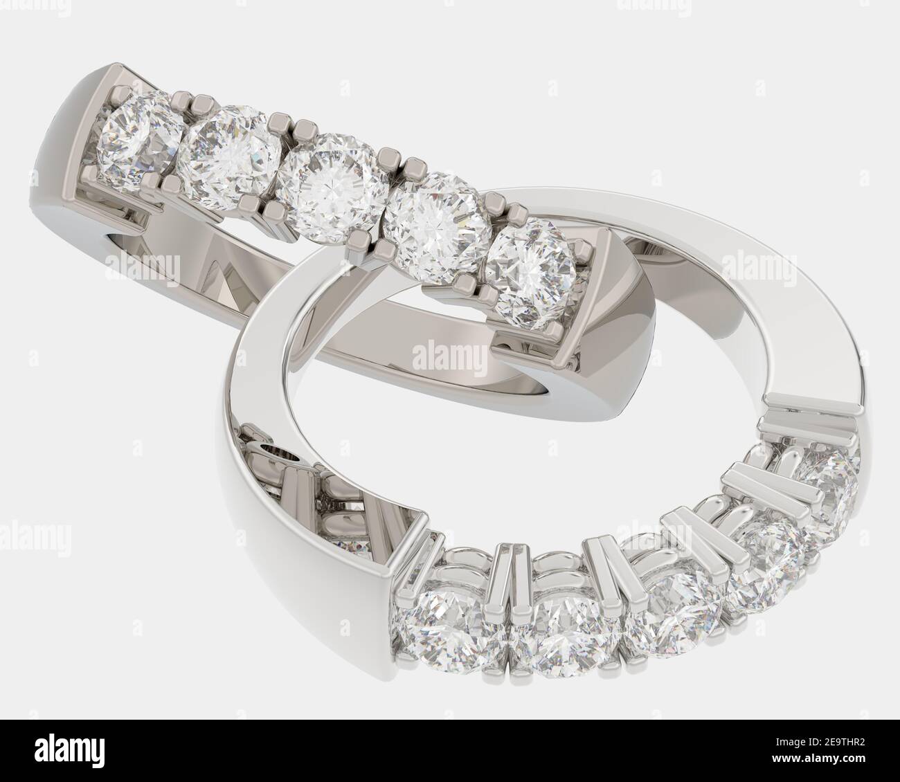 Gold ring isolated on white background. 3d rendering - illustration ...