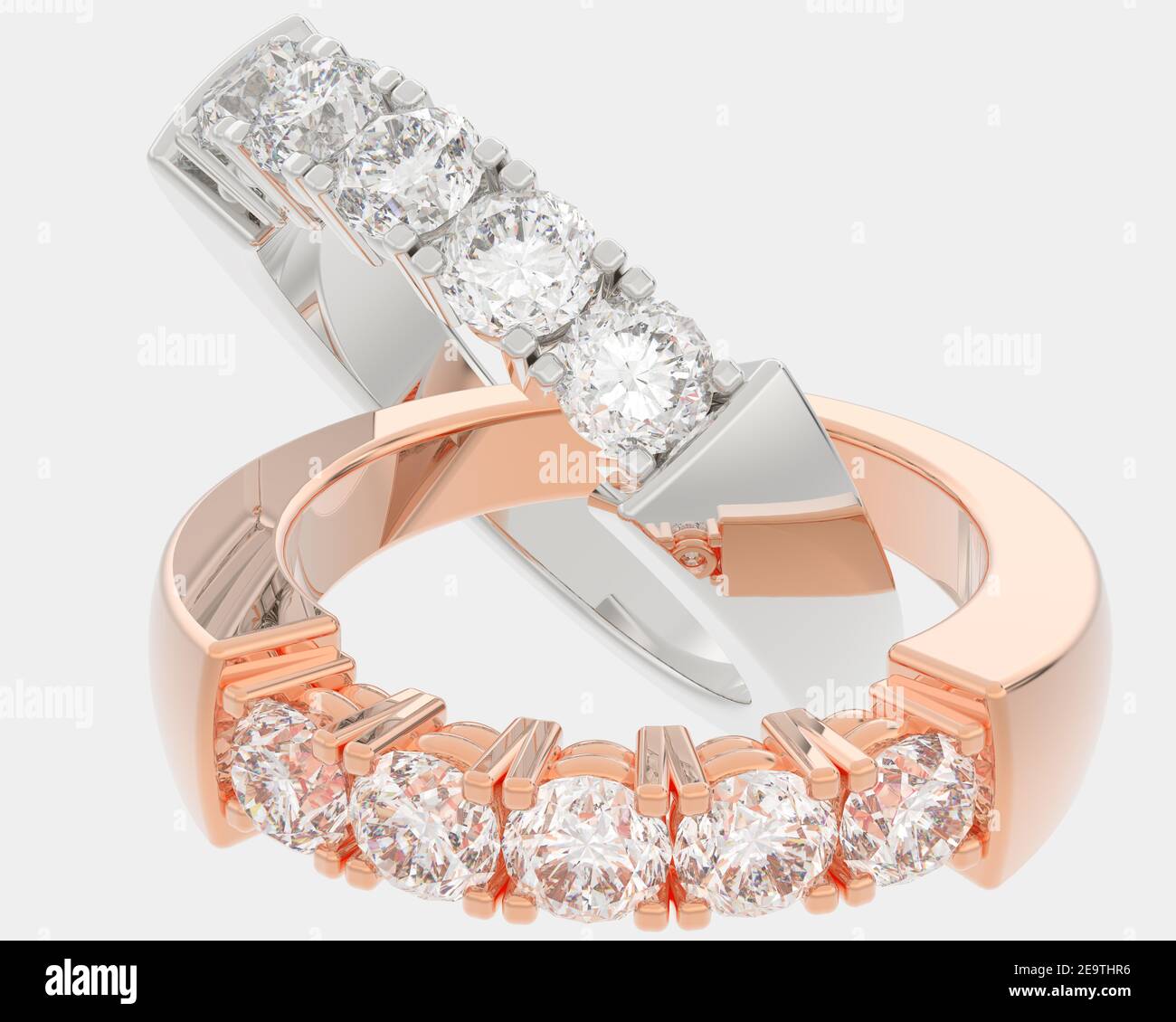 Gold ring isolated on white background. 3d rendering - illustration ...