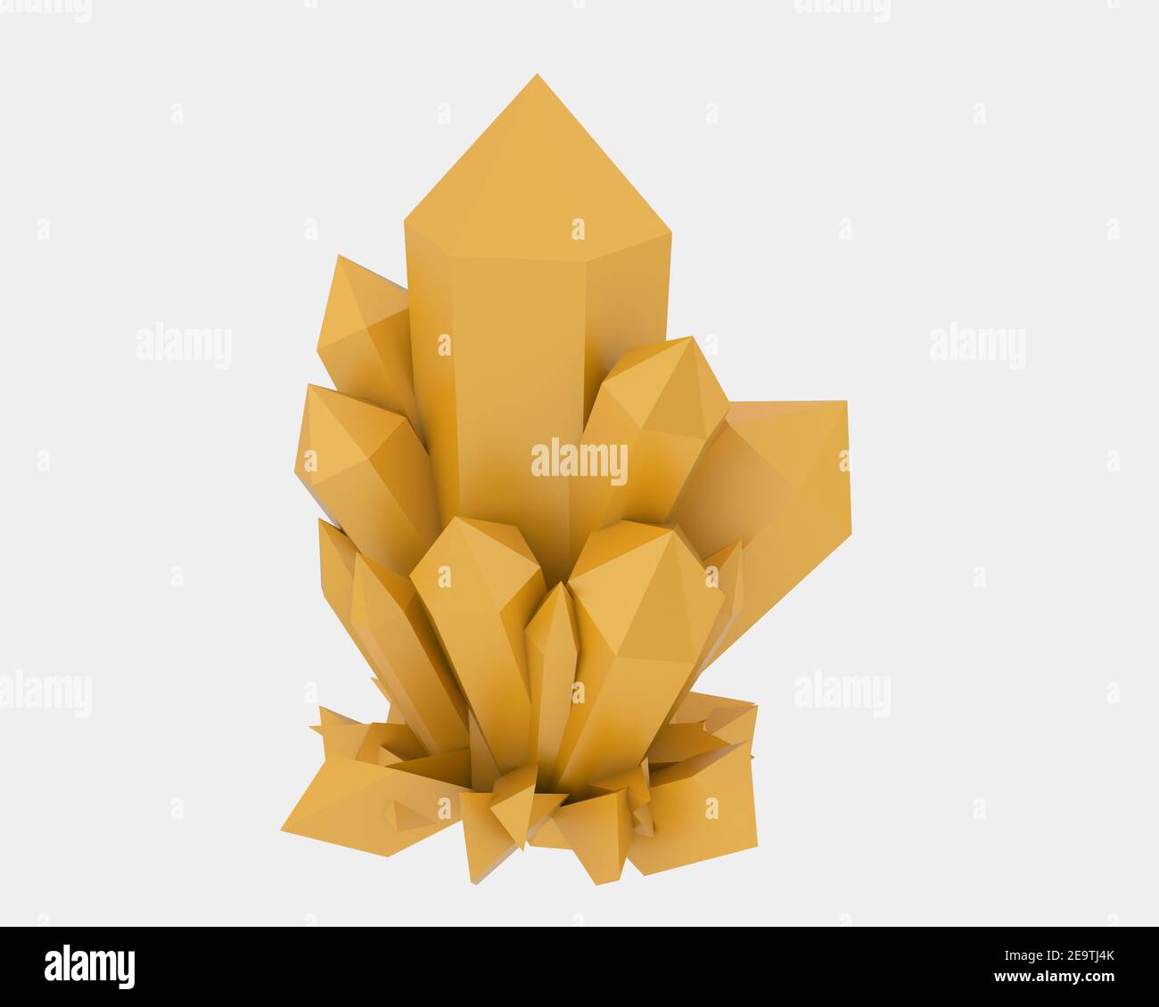 Crystal isolated on white background. 3d rendering - illustration Stock ...