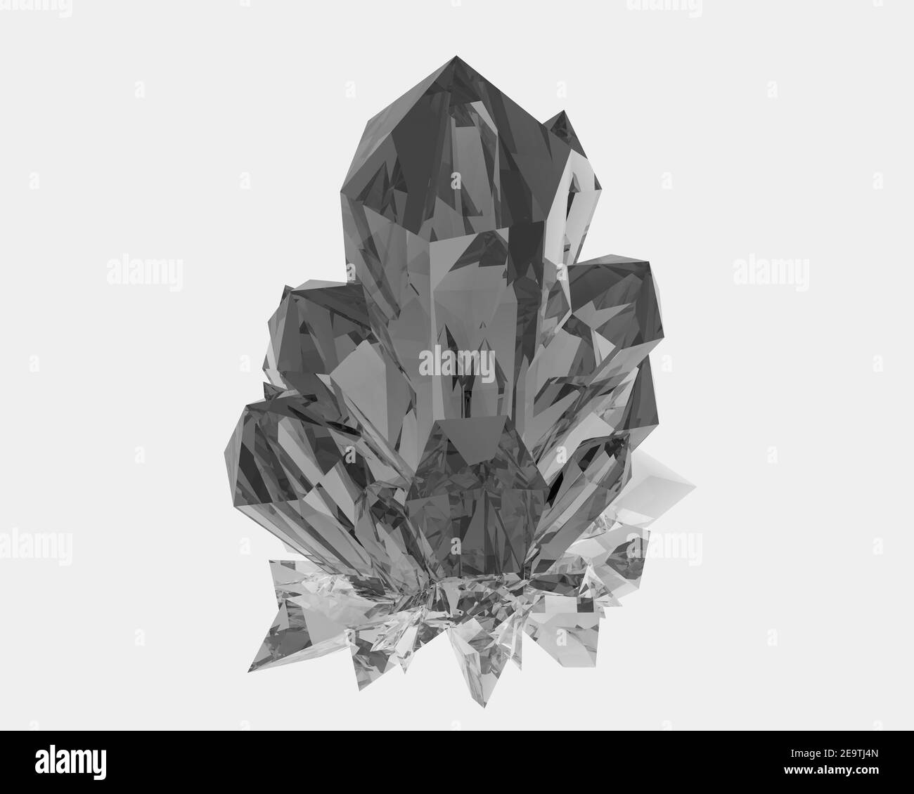 Crystal isolated on white background. 3d rendering - illustration Stock ...