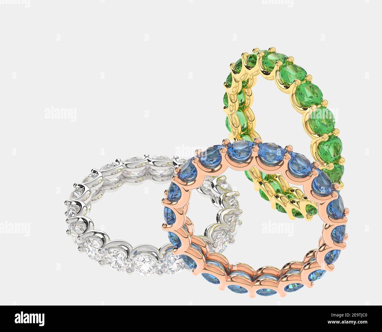 Gold ring isolated on white background. 3d rendering - illustration ...