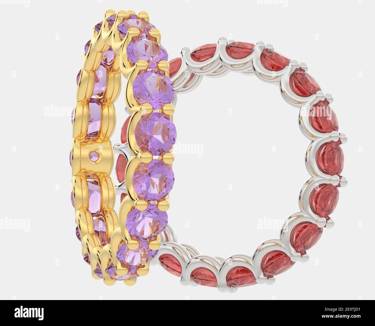 Gold ring isolated on white background. 3d rendering - illustration ...