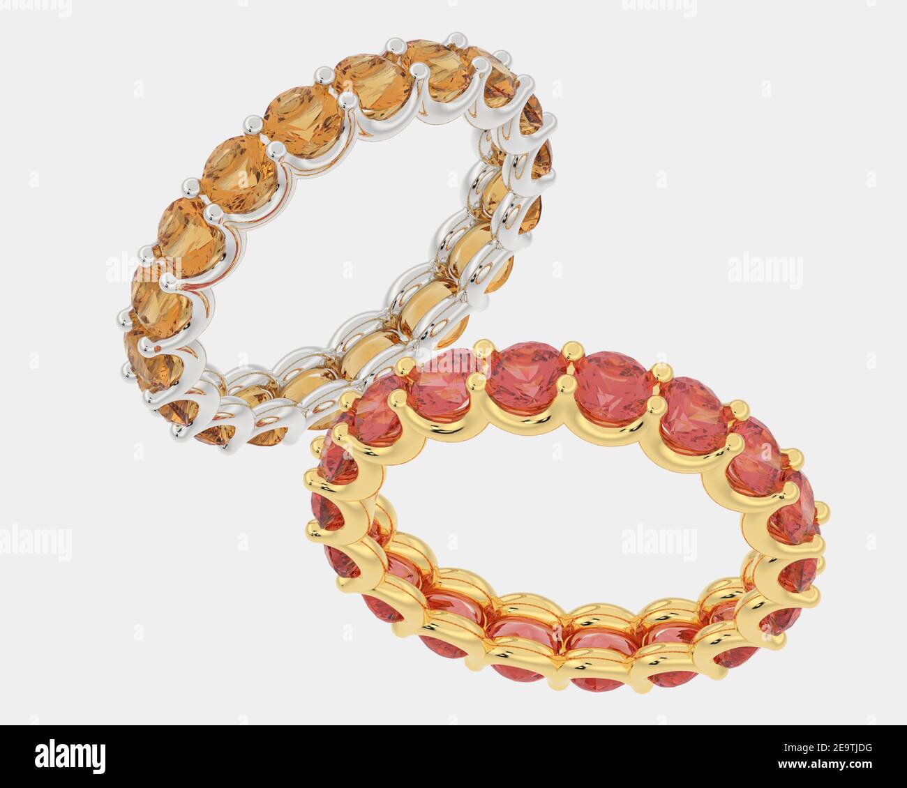 Gold ring isolated on white background. 3d rendering - illustration ...