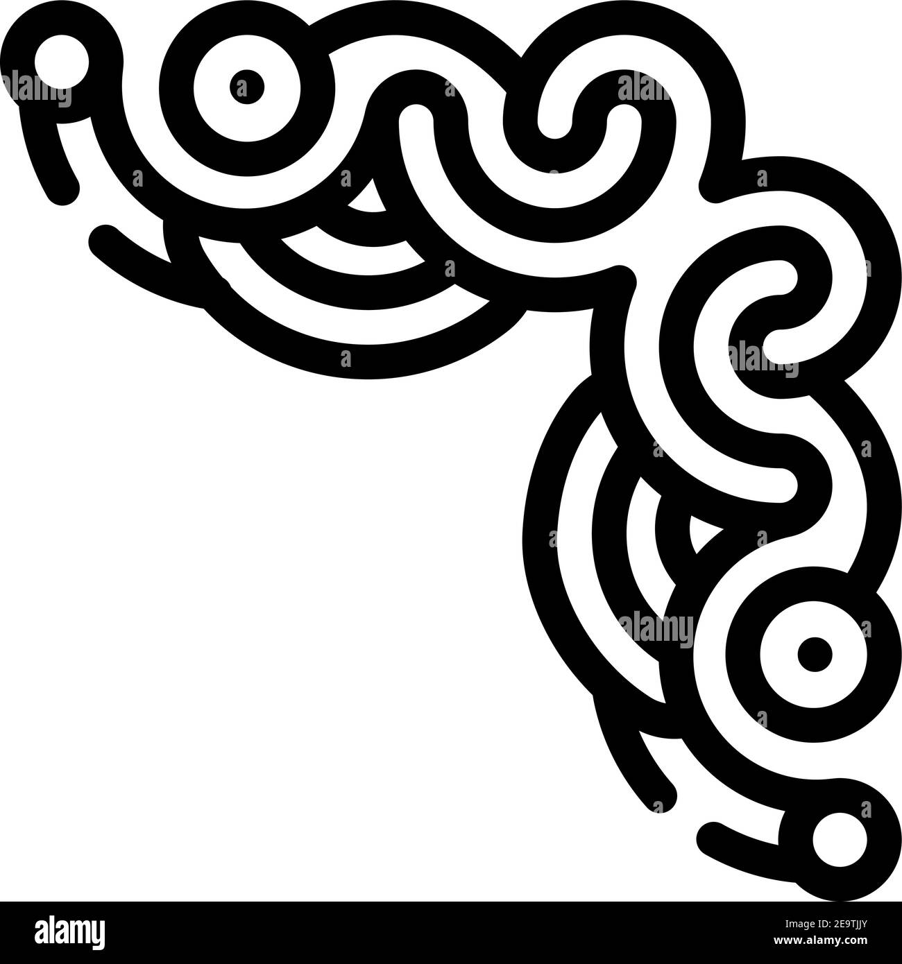 curly corner line icon vector illustration flat Stock Vector Image ...