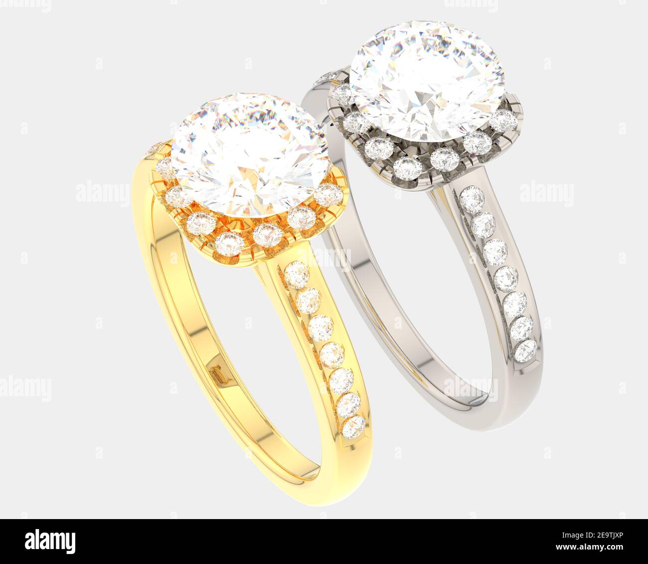 Gold ring isolated on white background. 3d rendering - illustration ...