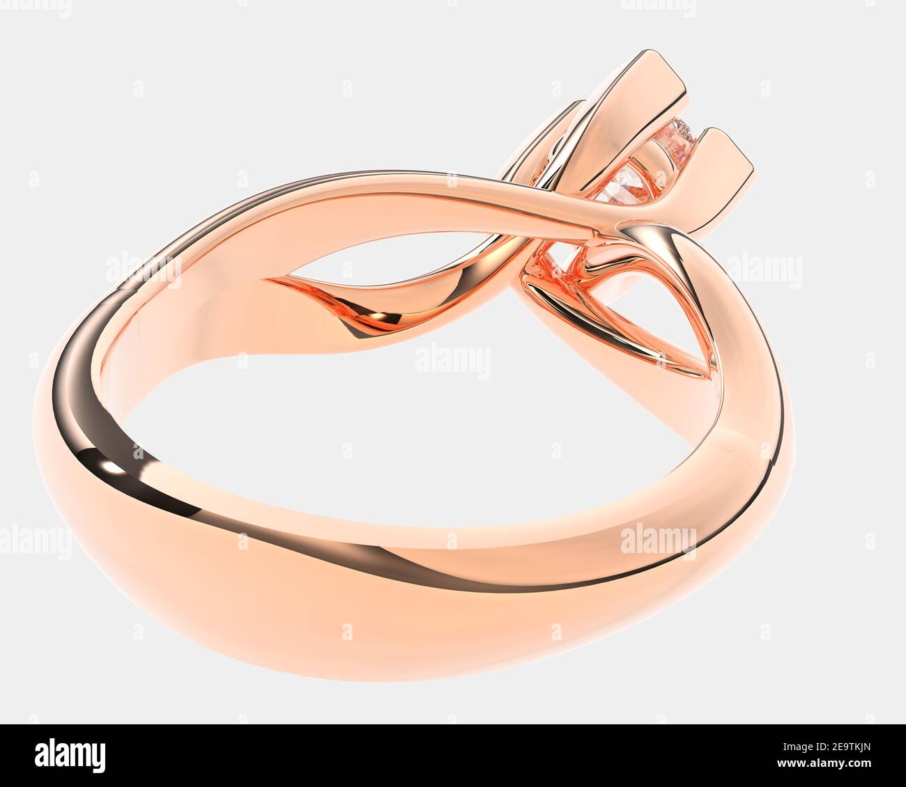 Royal jewelry. Precious metal ring isolated on white background. 3d ...