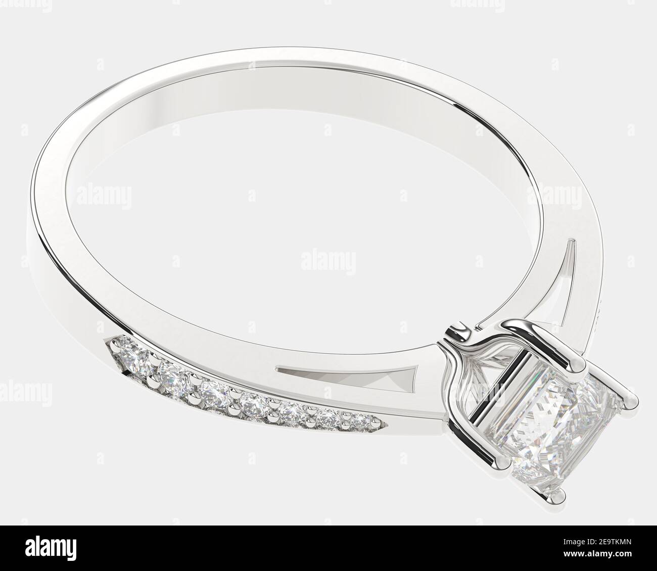 Gold ring isolated on white background. 3d rendering - illustration ...