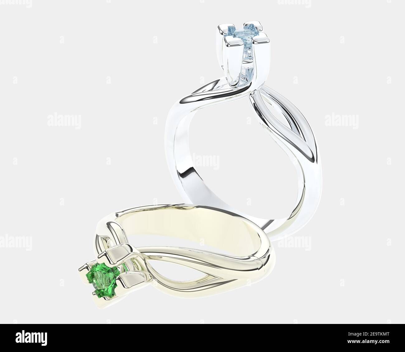 Gold ring isolated on white background. 3d rendering - illustration ...