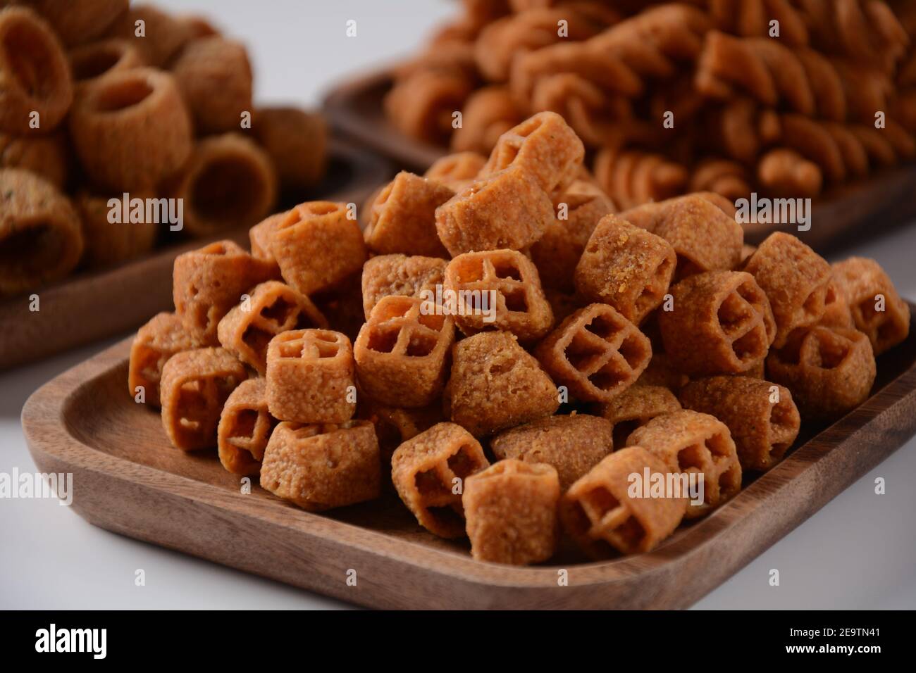 Israeli Bissli - wheat snacks with different flavors and shapes Stock ...