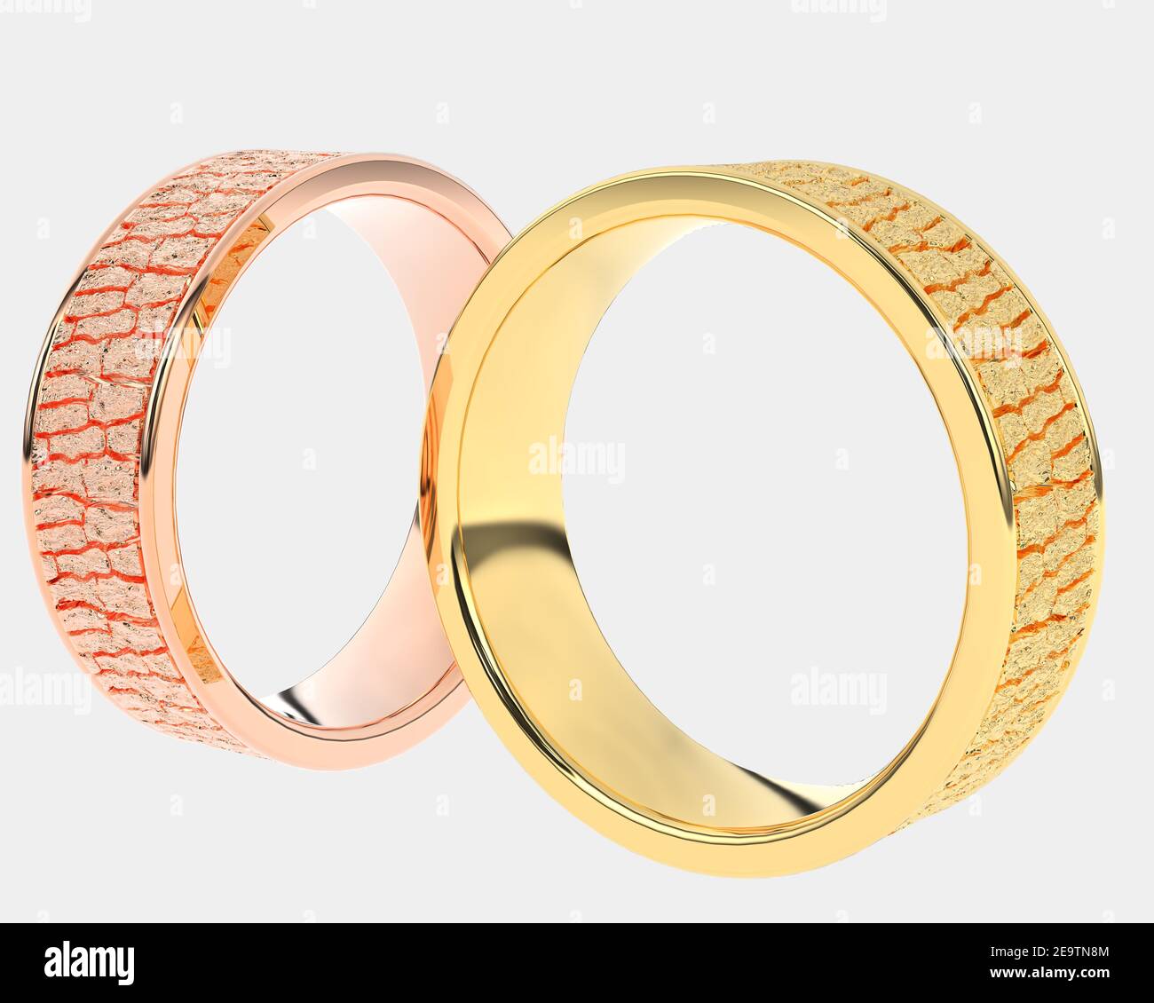 Gold ring isolated on white background. 3d rendering - illustration ...