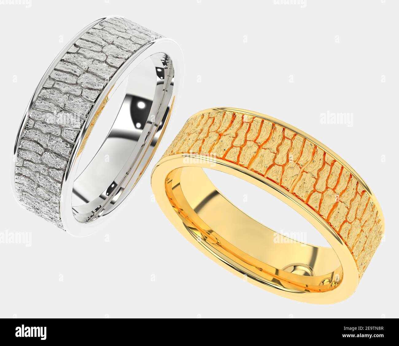 Gold ring isolated on white background. 3d rendering - illustration ...