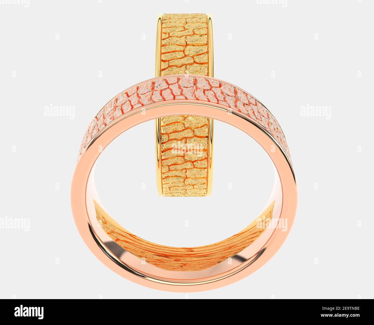 Gold ring isolated on white background. 3d rendering - illustration ...