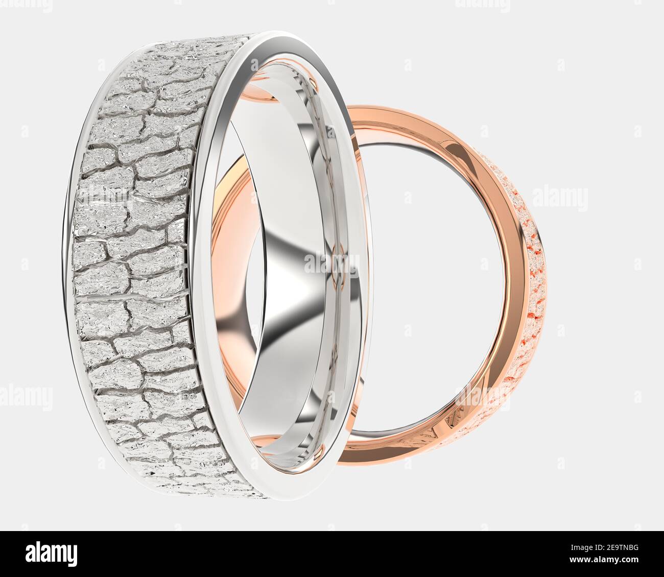 Gold ring isolated on white background. 3d rendering - illustration ...