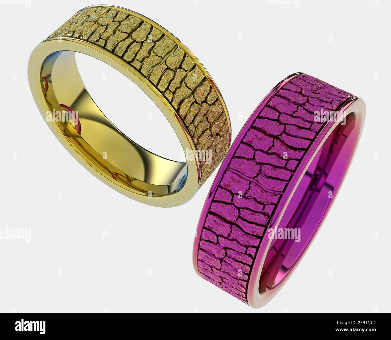 Gold ring isolated on white background. 3d rendering - illustration ...