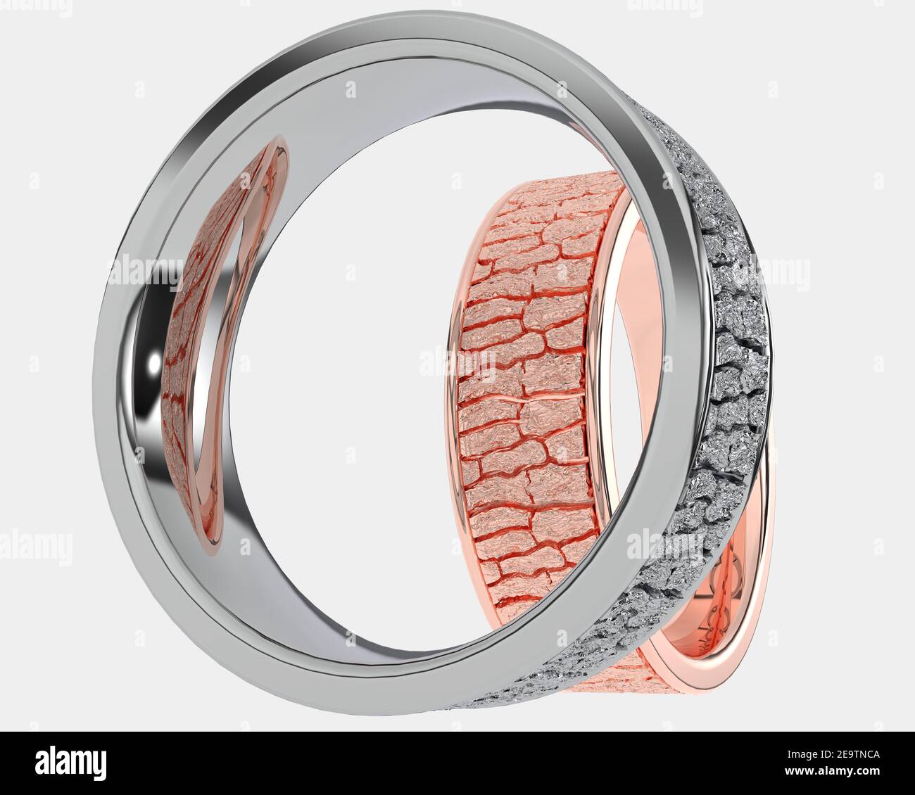 Gold ring isolated on white background. 3d rendering - illustration ...