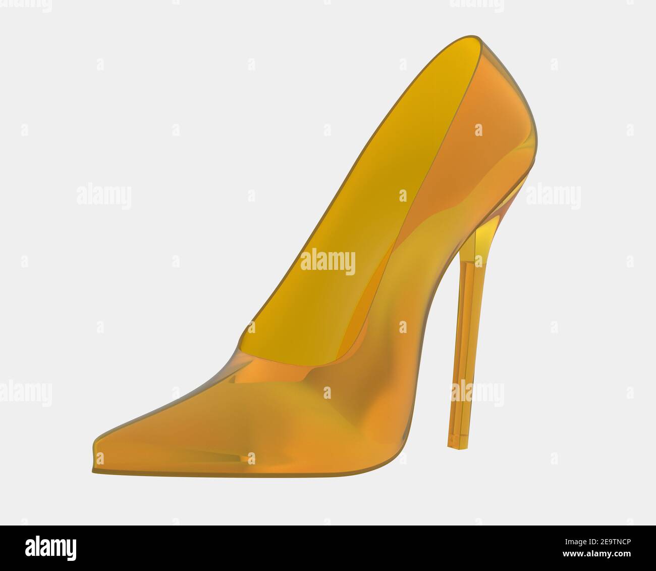 Princess shoe isolated on white background. 3d rendering - illustration ...
