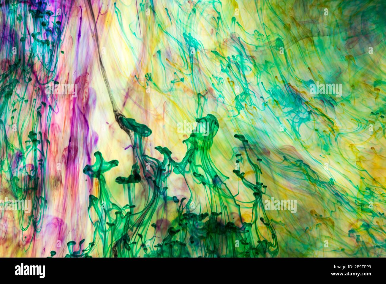 Acrylic colors and ink in water. Abstract background Stock Photo - Alamy