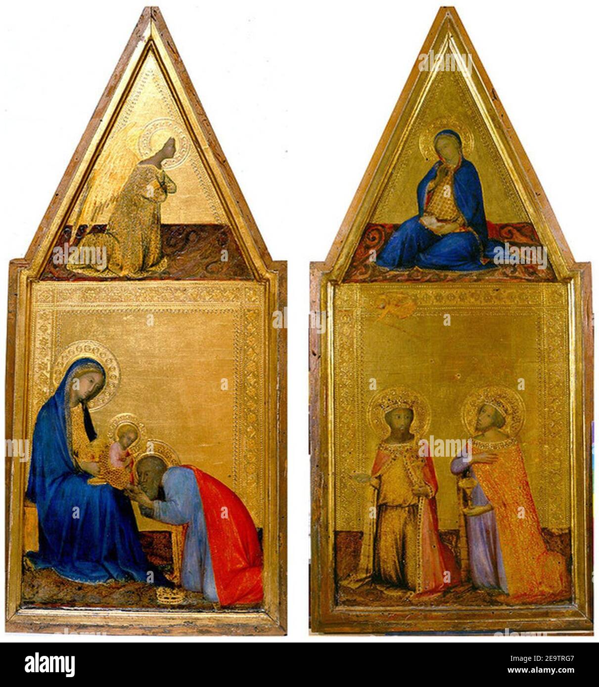 Naddo Ceccarelli. L’Annonciation & L’Adoration des Mages. Tours Stock Photo - Alamy