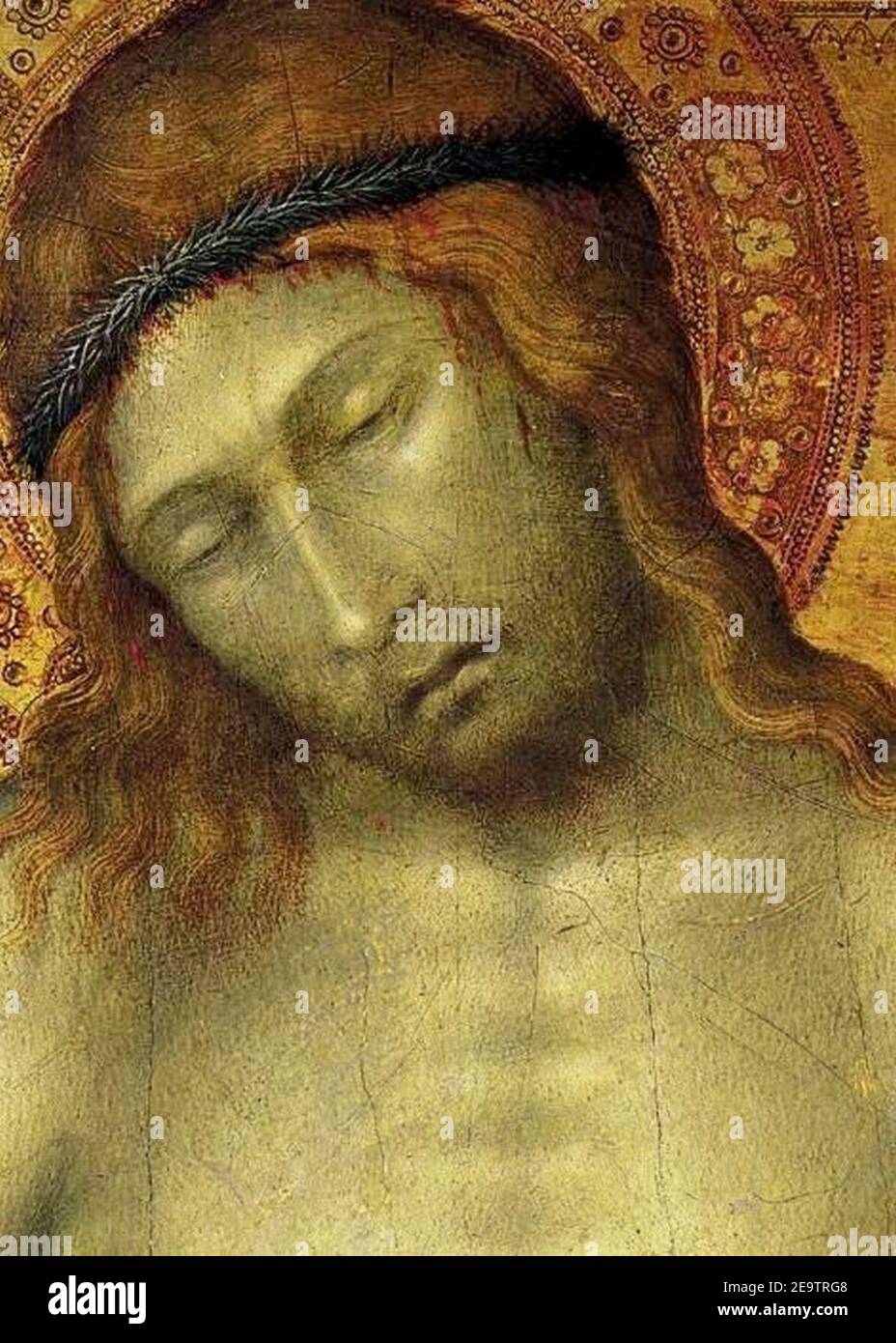 Naddo Ceccarelli. Christ as the Man of Sorrows. detail. 1347 Stock Photo - Alamy