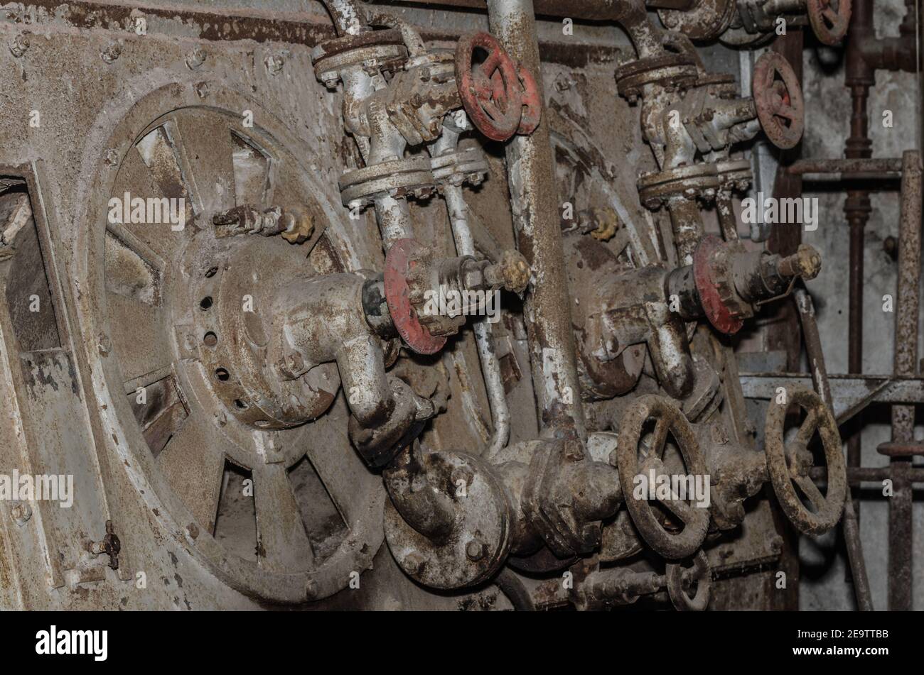 construction of iron in the heater room factory Stock Photo - Alamy