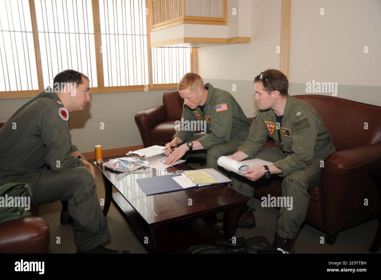 NAF Misawa crew members conduct pre-flight inspection on UC-12F Huron ...