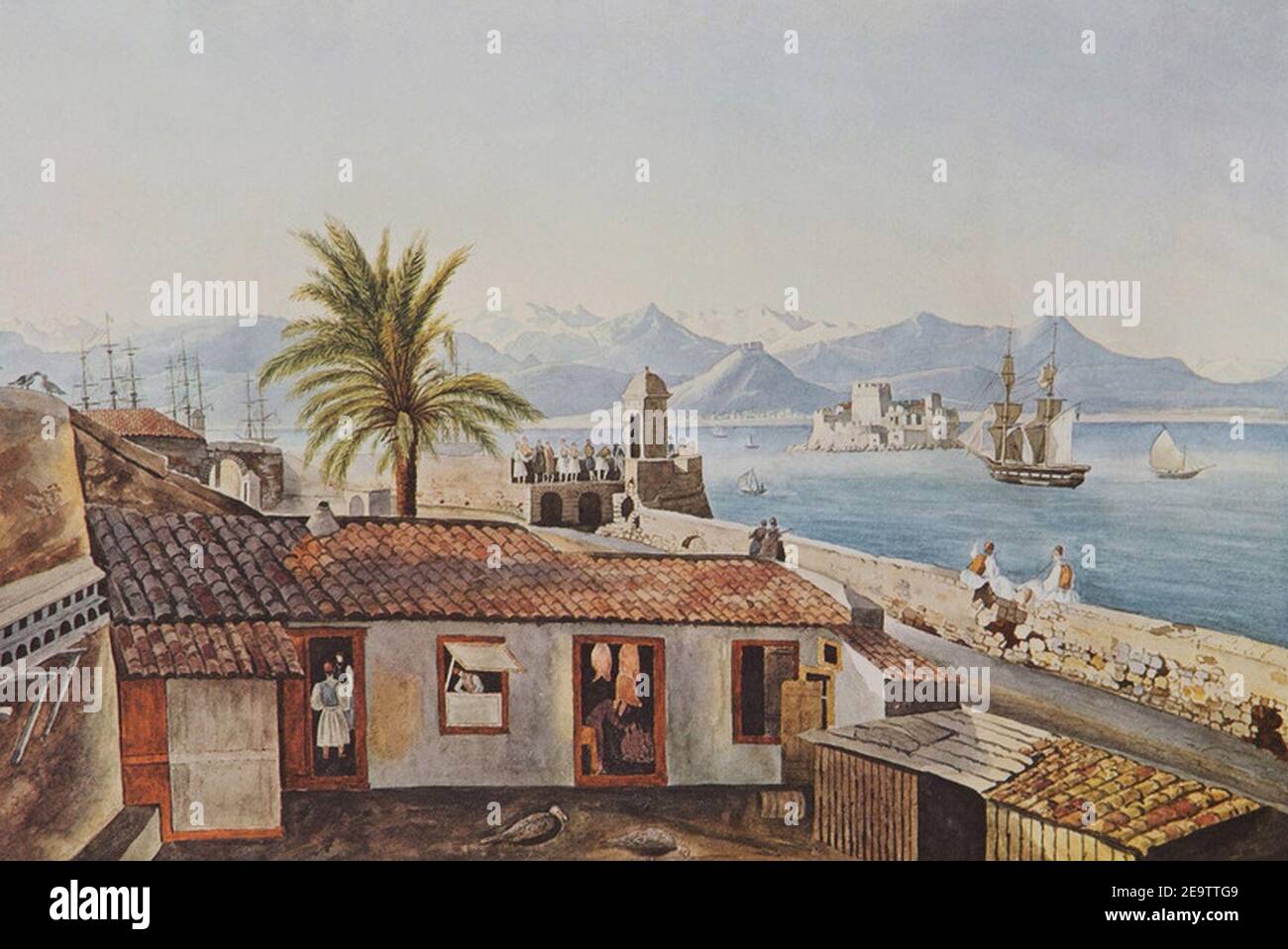 Nafplion The quarter of Hourmadia and the Bourdzi - Peytier Eugène ...