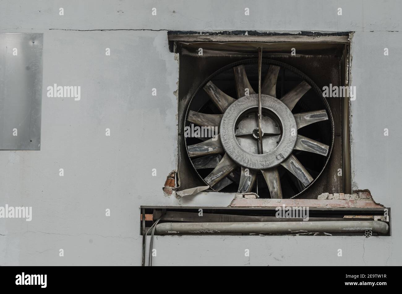 large ventilator in an abandoned old factory Stock Photo - Alamy