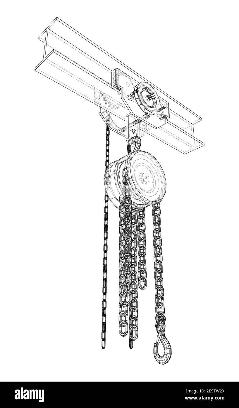 A Hoist on the beam. Vector Stock Vector Image & Art - Alamy