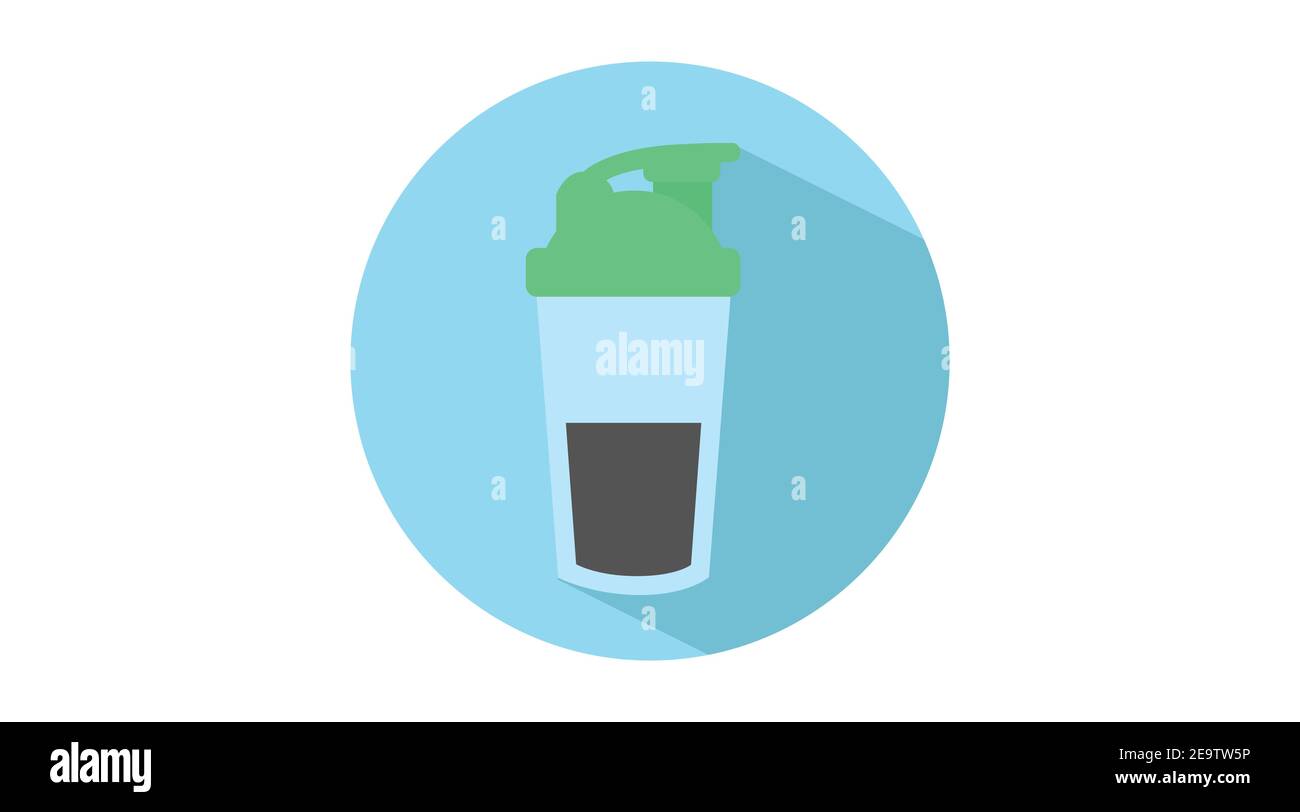 Vector Isolated Illustration of a Protein Shaker. Protein Shaker Flat ...