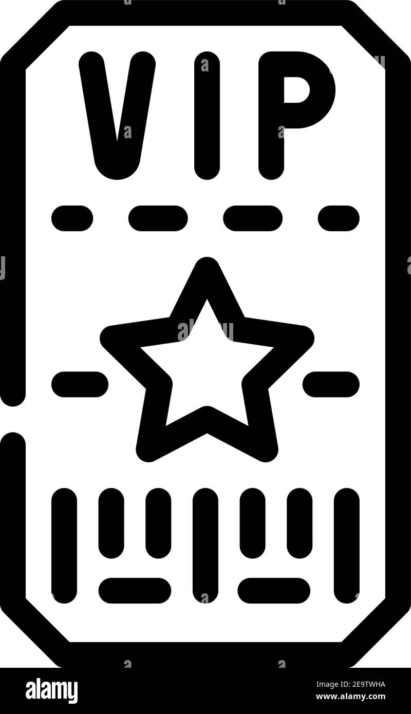 vip card of night club line icon vector illustration Stock Vector Image ...