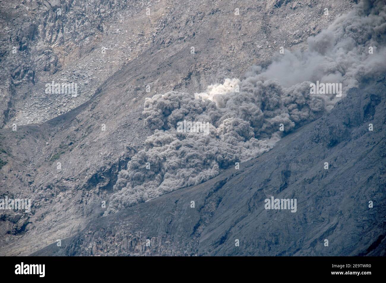 Karo, North Sumatra province, Indonesia. 6th Feb 2021. Sinabung volcano ...