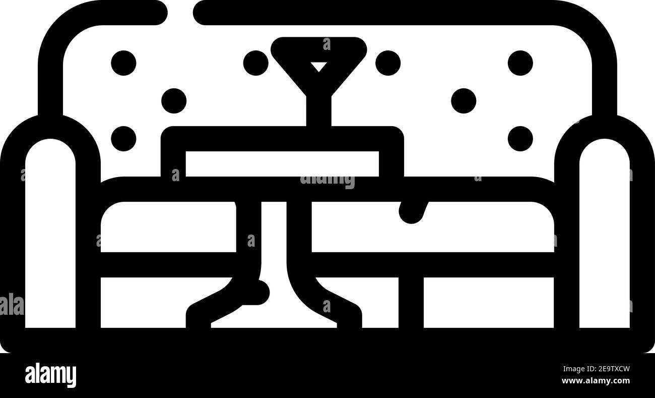 Lounge area icon outline Cut Out Stock Images & Pictures - Alamy