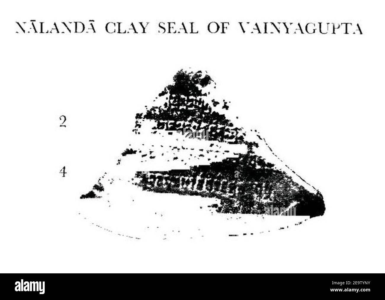 Nalanda clay seal of Vainyagupta Stock Photo - Alamy