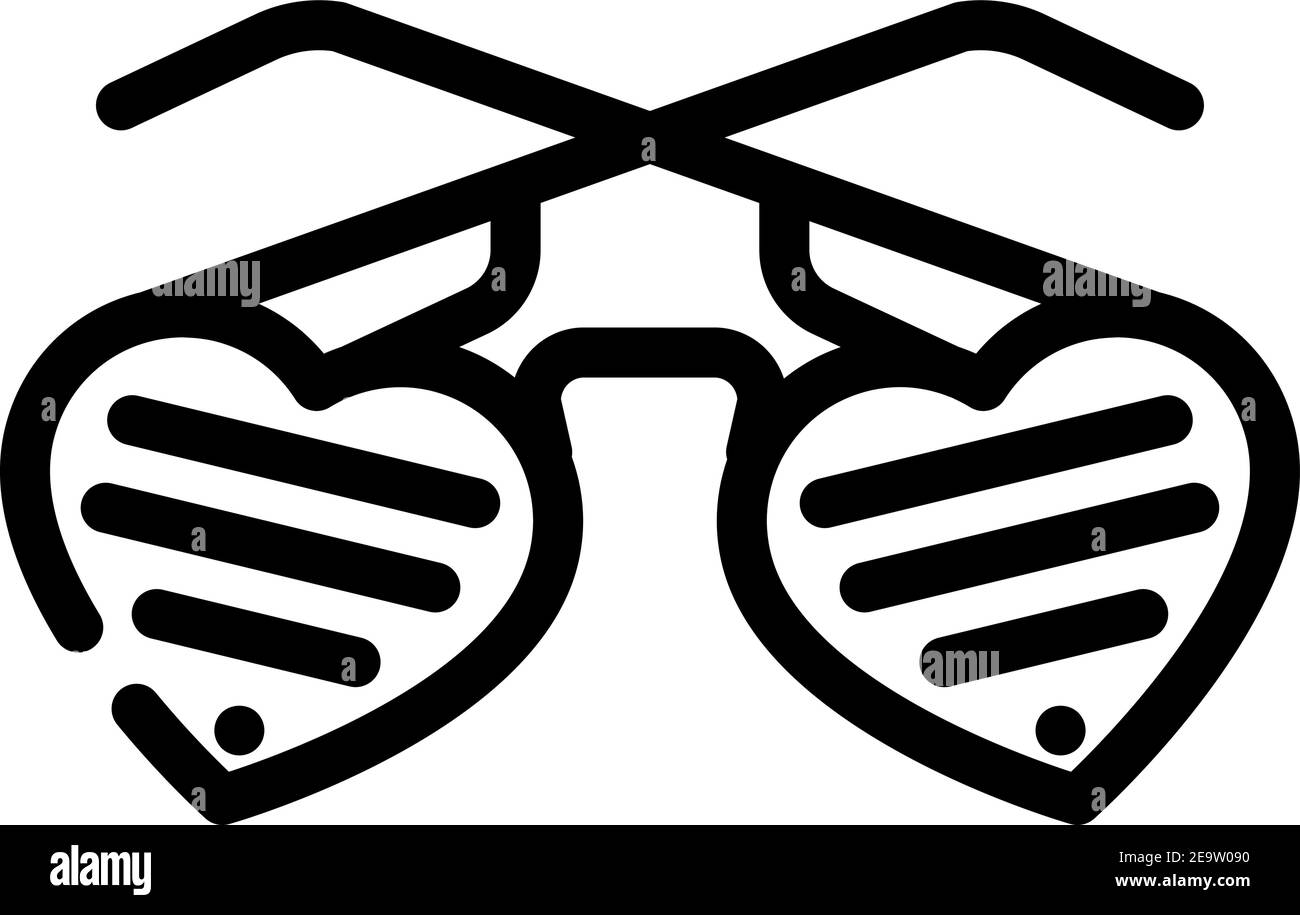 glasses in heart form line icon vector illustration Stock Vector Image ...