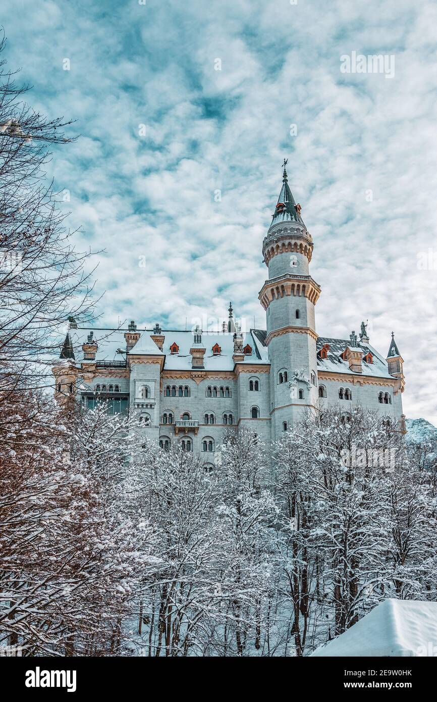 Fantastic castle in winter hi-res stock photography and images - Alamy
