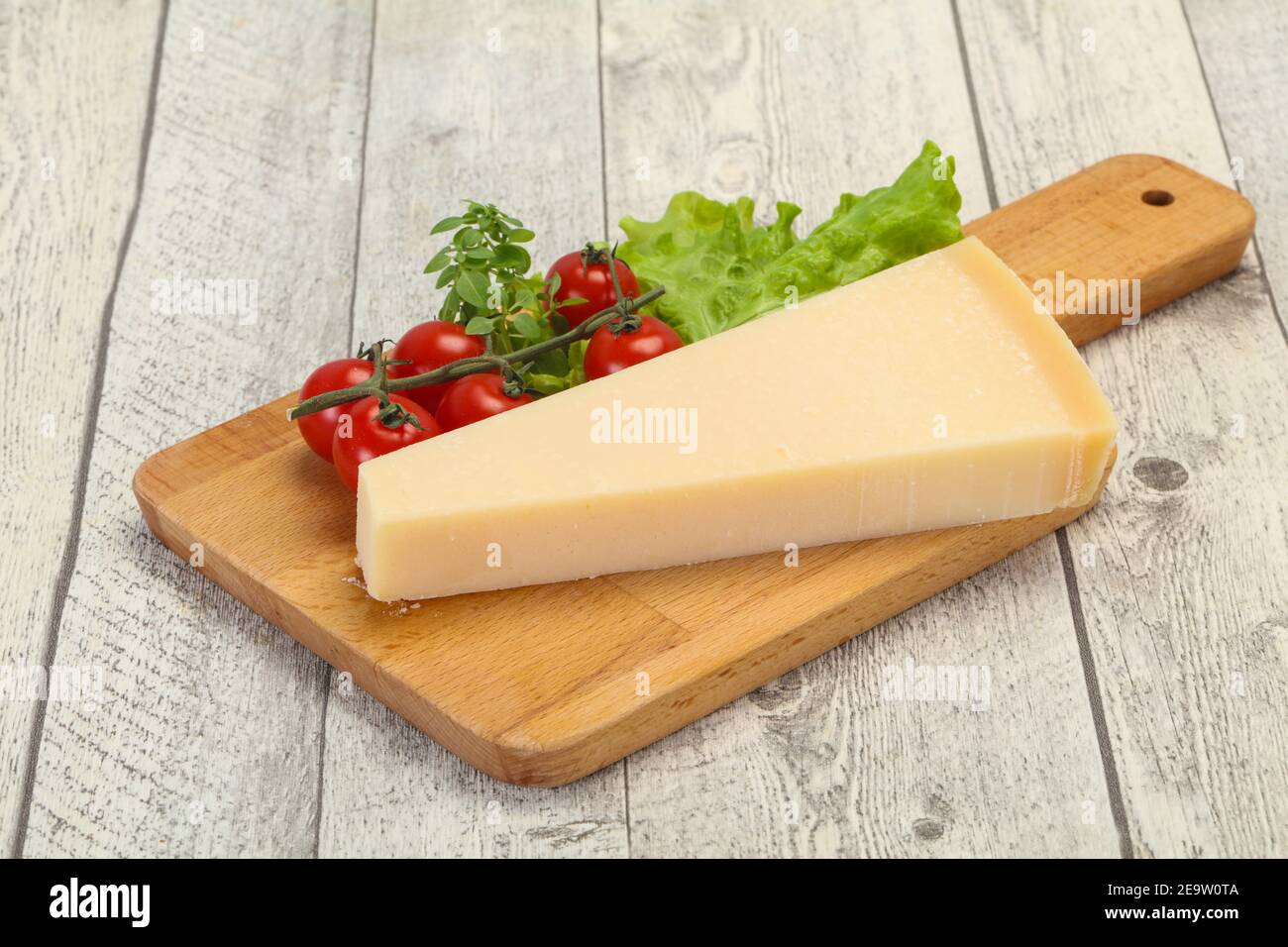 Italian traditional parmesan cheese triangle served salad Stock Photo ...