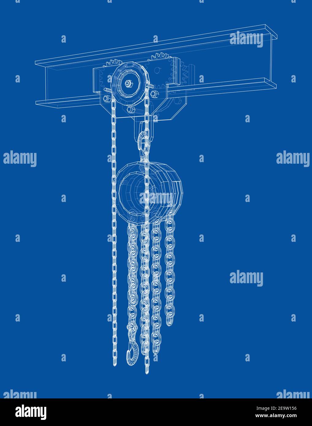 A Hoist on the beam. Vector Stock Vector Image & Art - Alamy