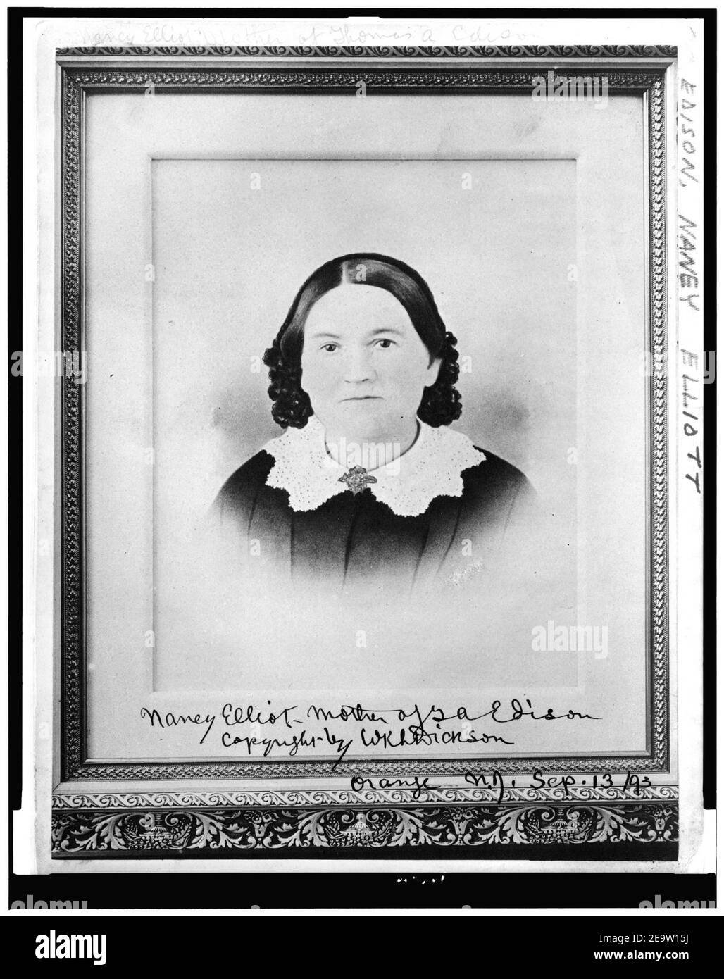 Nancy Elliot - mother of T.A. Edison Stock Photo - Alamy