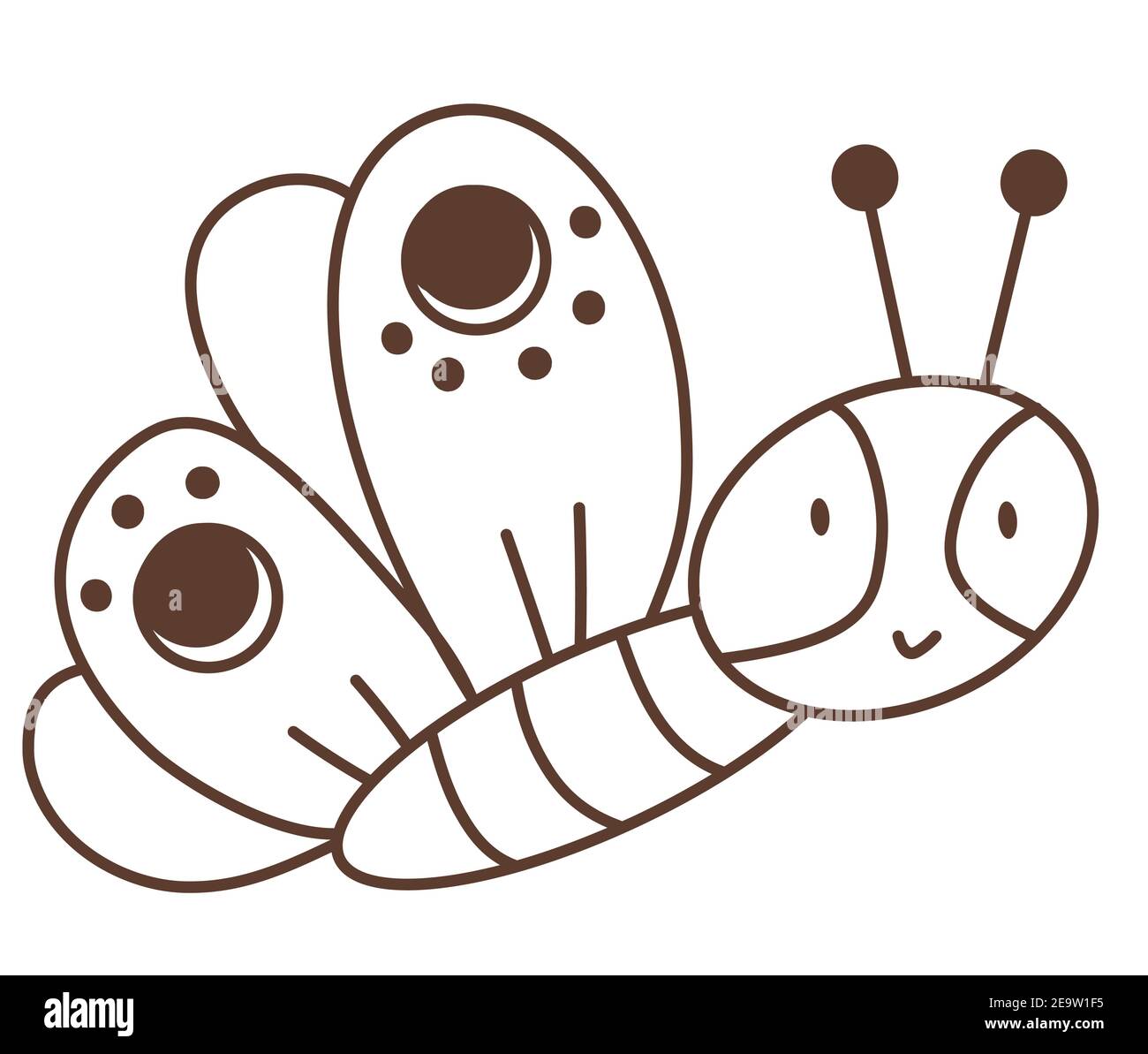 Cute Insect Clipart Black And White