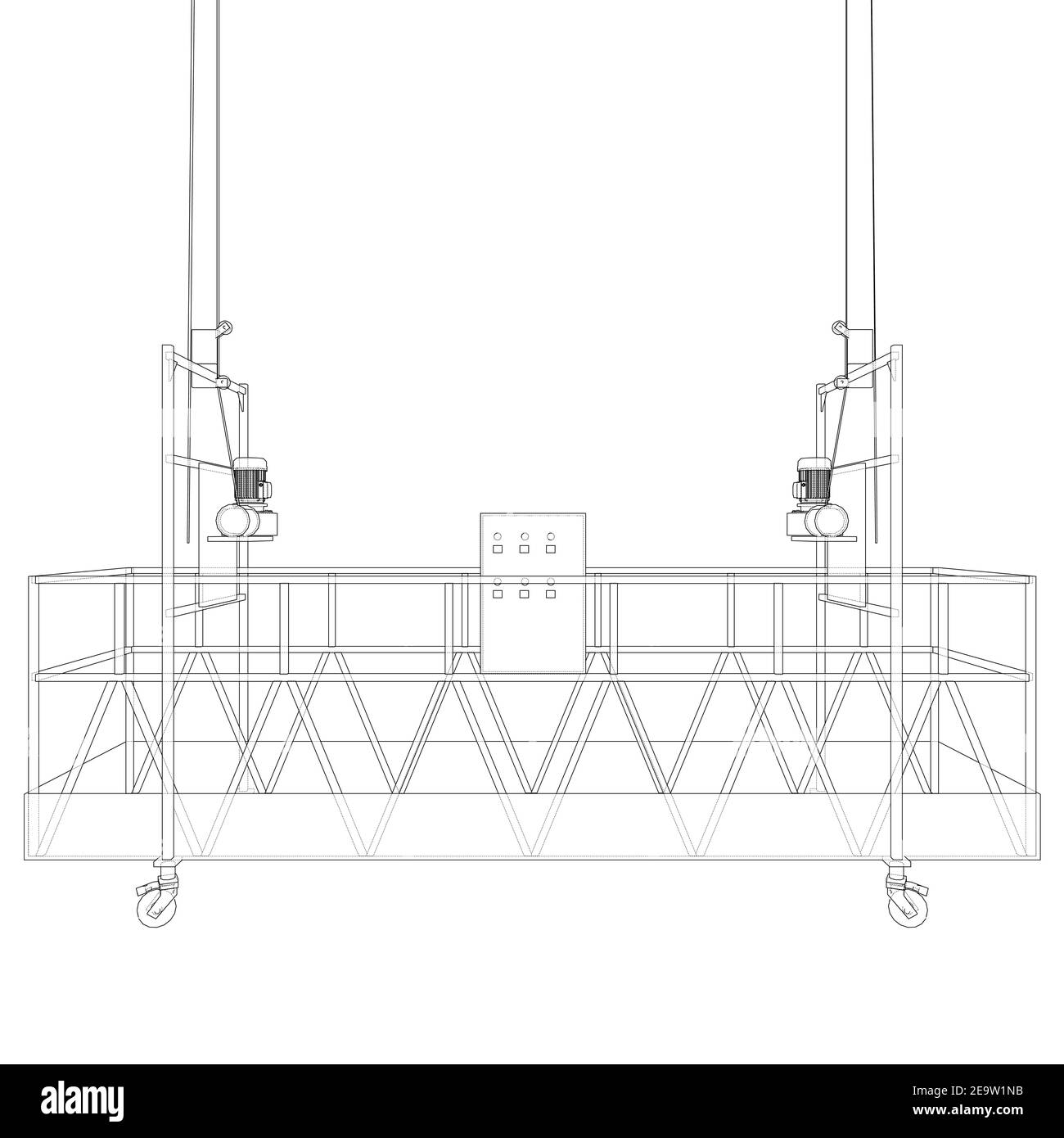 Empty construction elevator. Vector Stock Vector Image & Art - Alamy