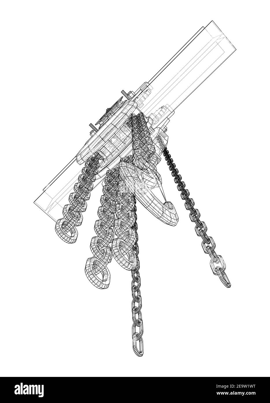 Hoist chain block Stock Vector Images - Alamy