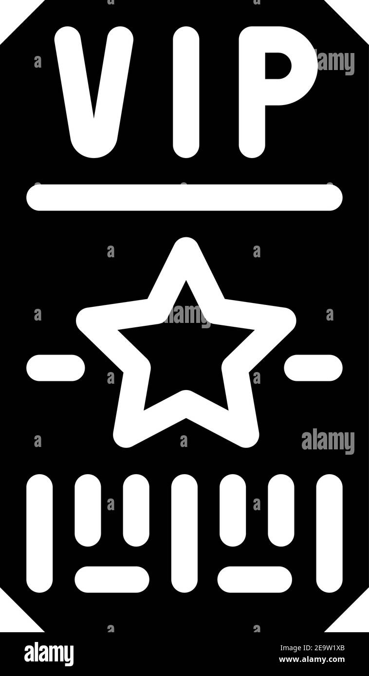 vip card of night club glyph icon vector illustration Stock Vector ...