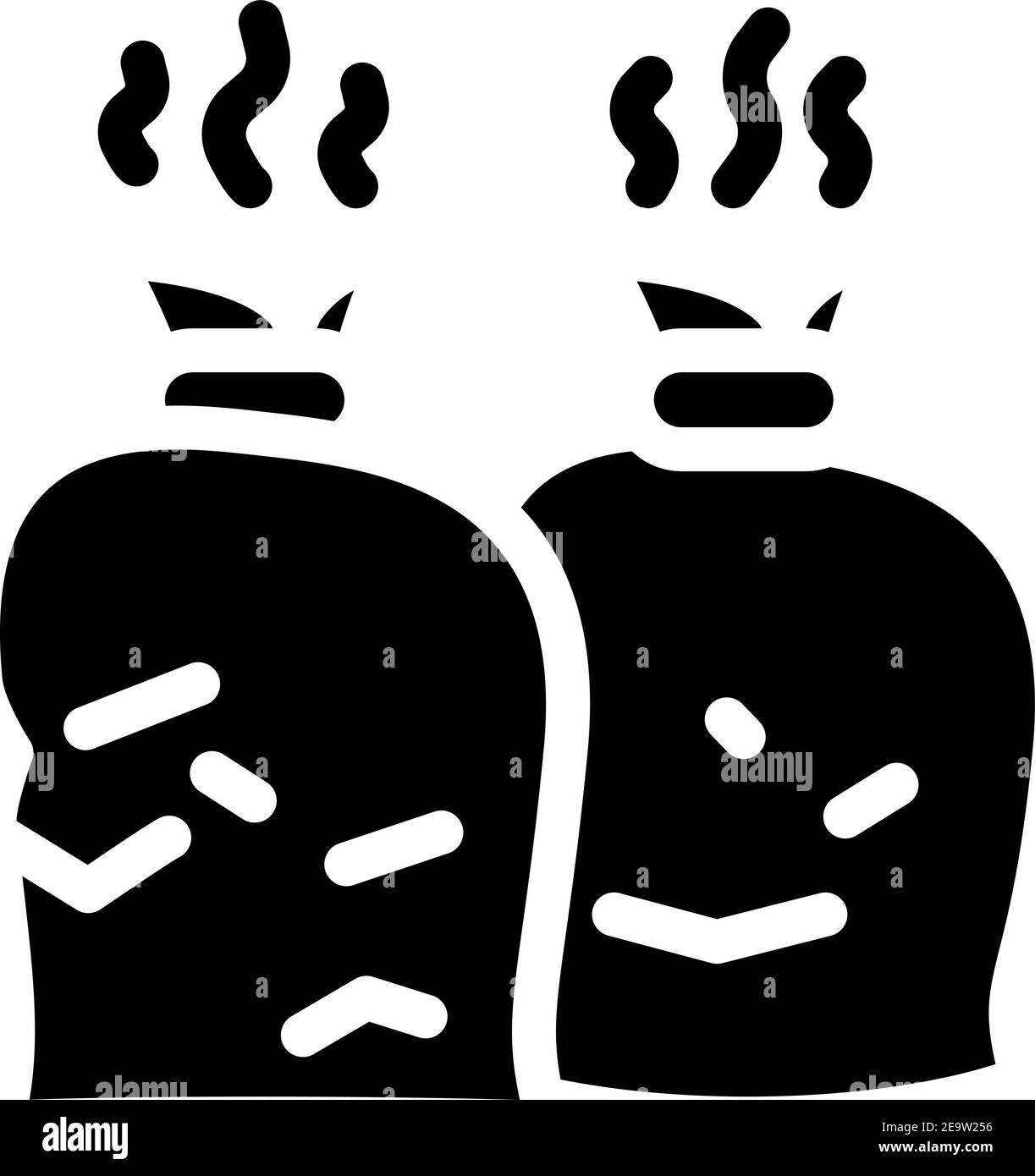 garbage bags glyph icon vector illustration flat Stock Vector Image ...