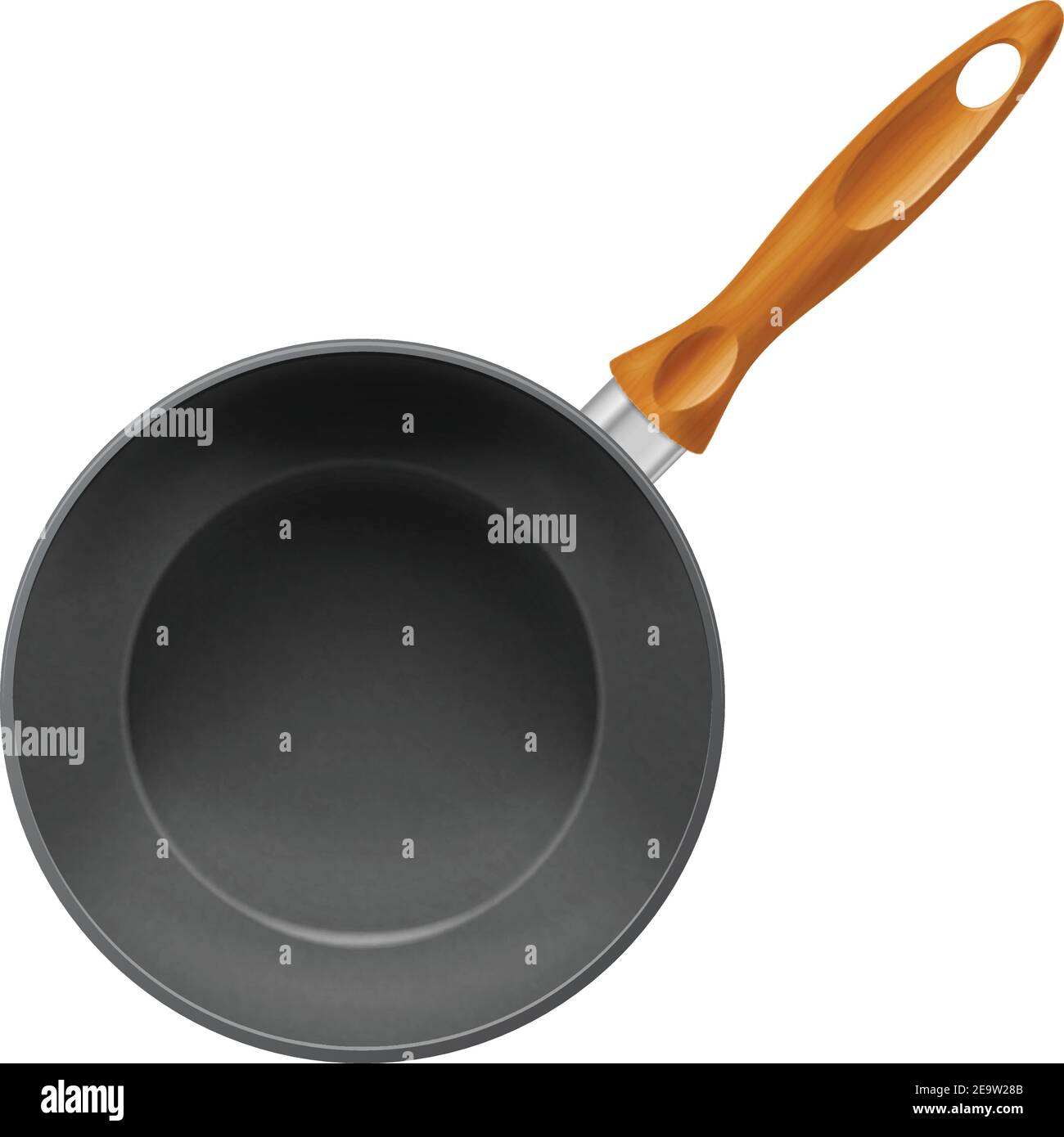 Frying pan isolated on white background. Photo-realistic vector ...
